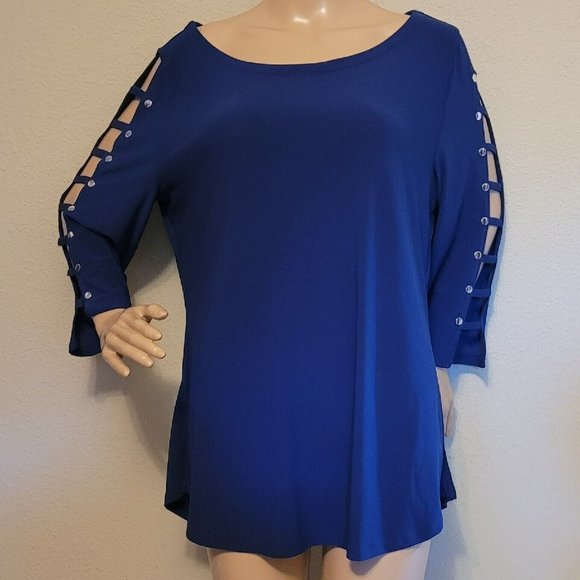 Love Scarlell | Tops | Womans Xl Love Scarlett Azure Blue Top Ladder ...